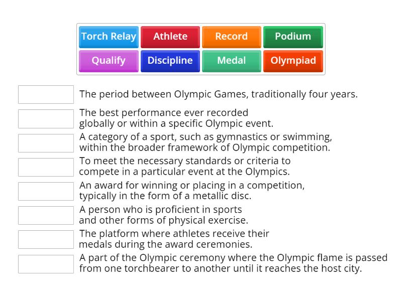 Talking About The Olympics - Match up