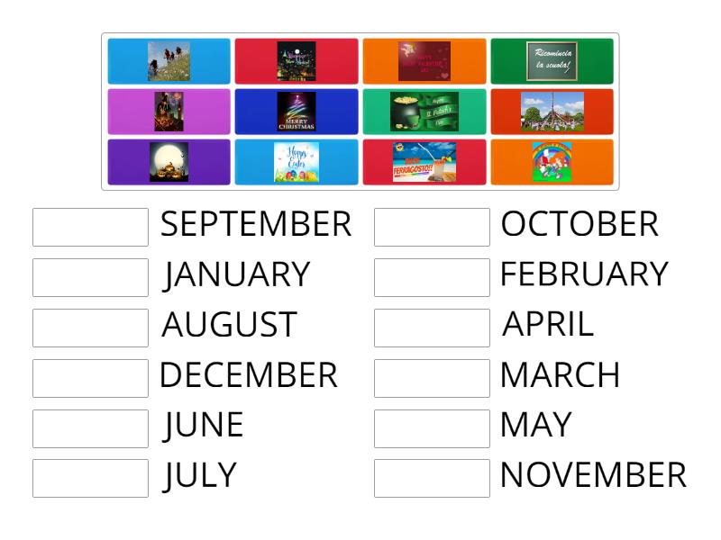 Months of the year - Match up