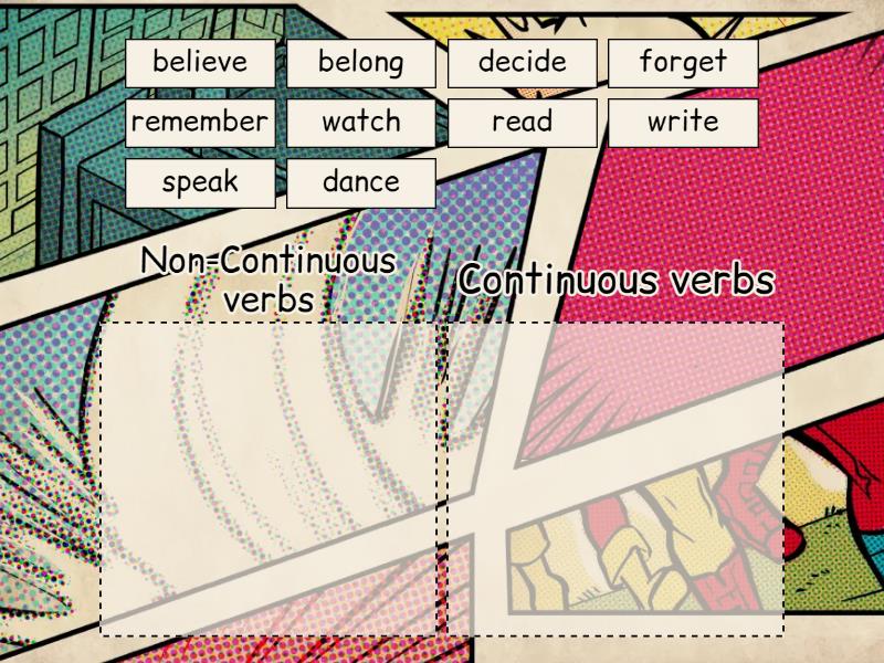 Non-continuous verbs - Categorize