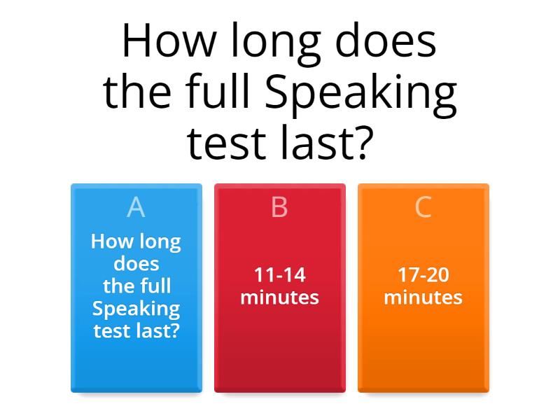 IELTS Speaking test - Quiz