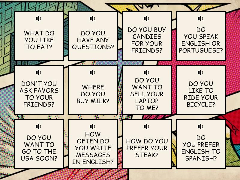 6 . PRACTICE - CONVERSATION - Flip tiles