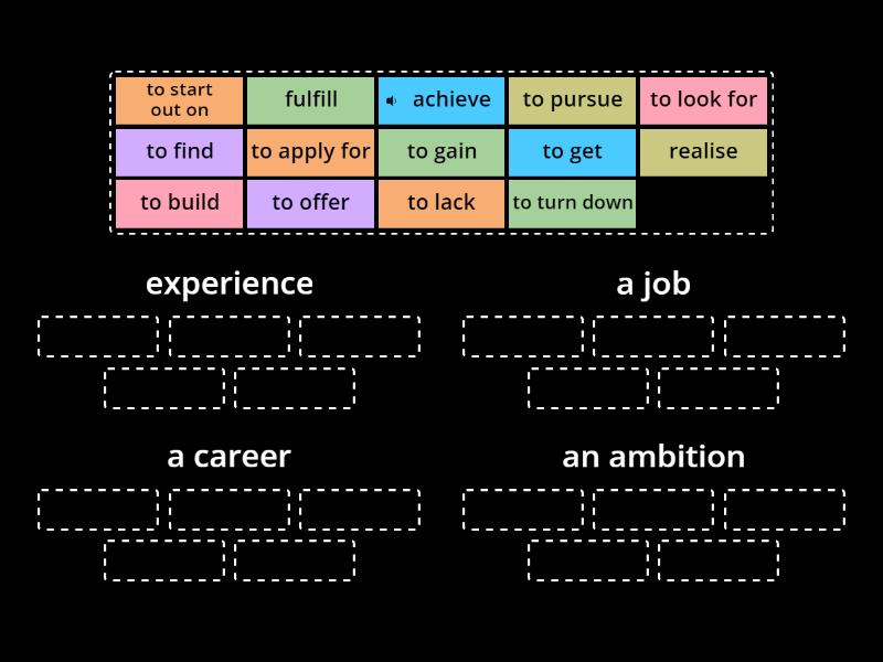 Complete First for Schools Unit 8 Collocations - Group sort