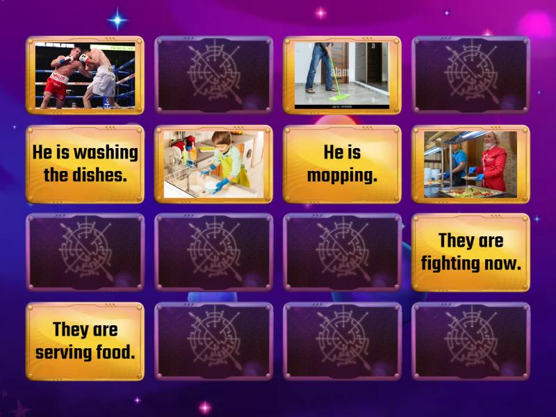 Present Continuous. (A/U) - Parejas