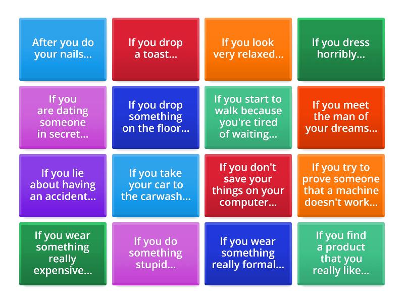 Murphy's law - First conditional - Flip tiles