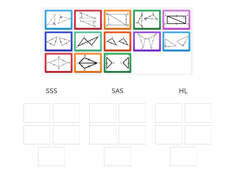 11/1 Theroem Pattern Practice - SSS, SAS, HL - Group sort