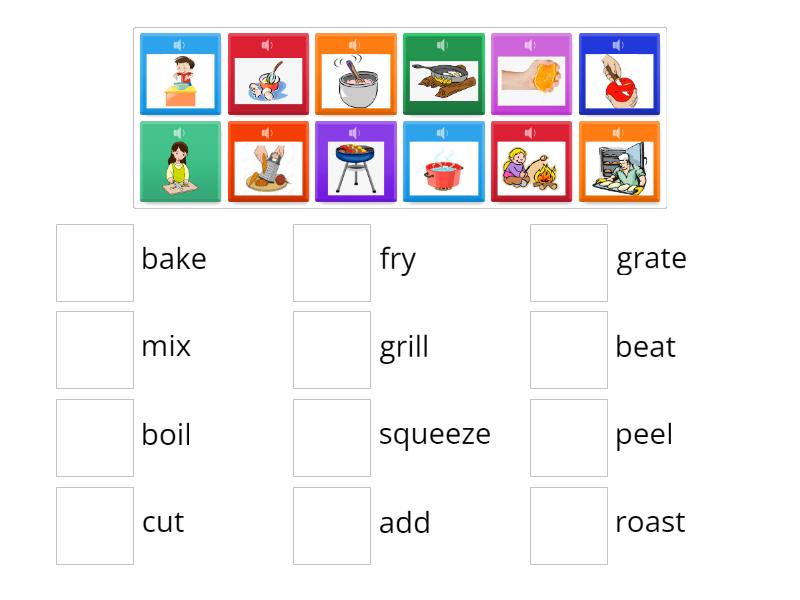 Cooking verbs - Match up