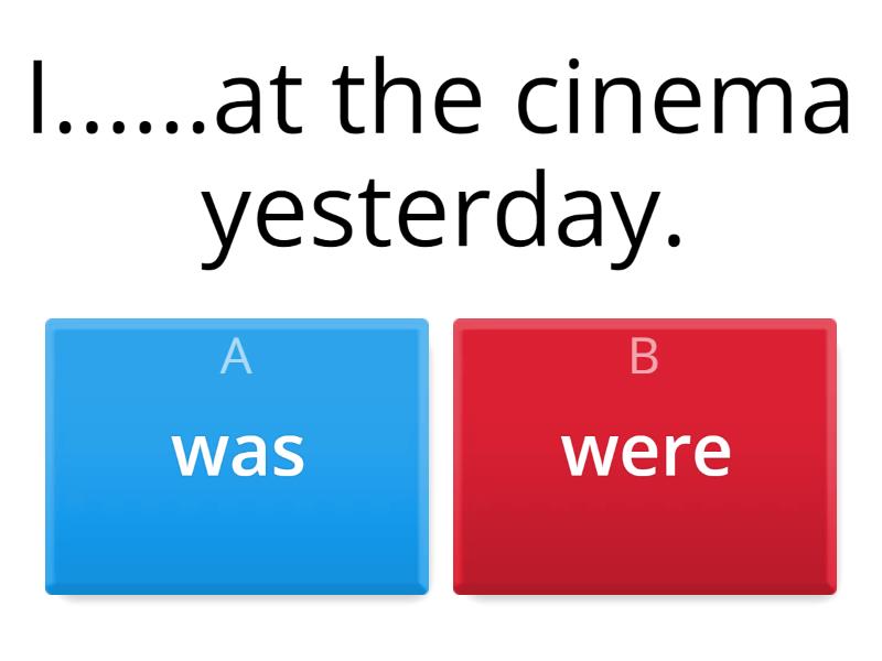 Verb "to be" (Past Simple) - Quiz