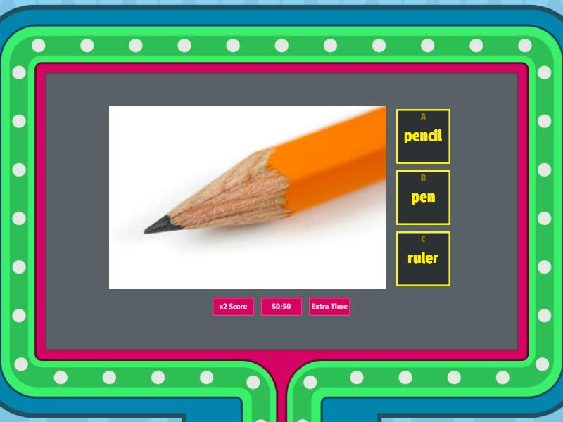 Classroom Objects - Gameshow quiz