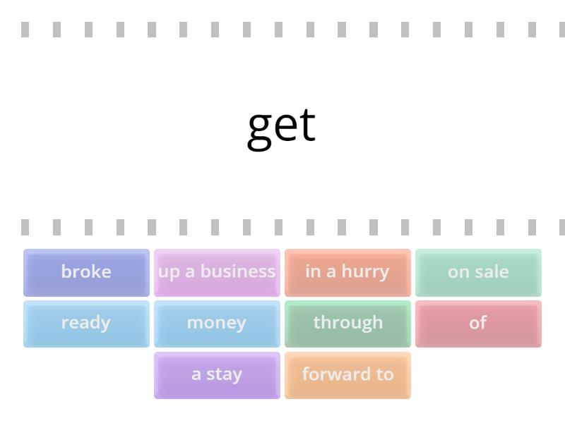 phrasal verbs - Find the match