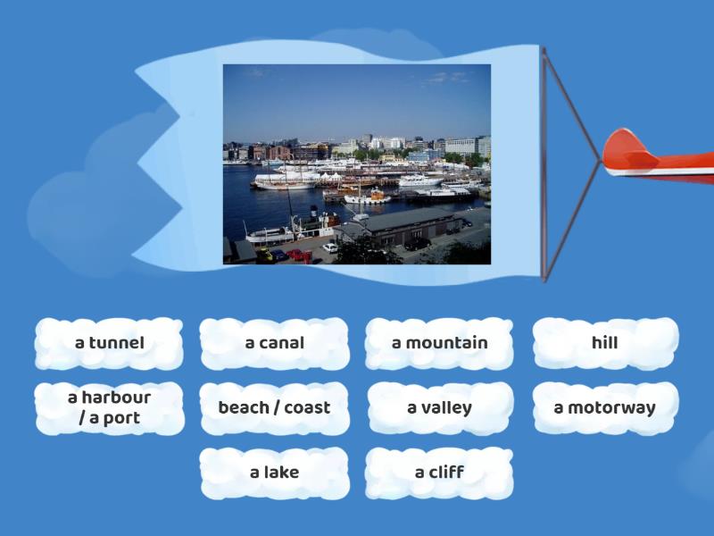 Landforms and man-made forms - Find the match
