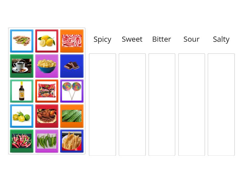 Using taste as Describing Word - Group sort