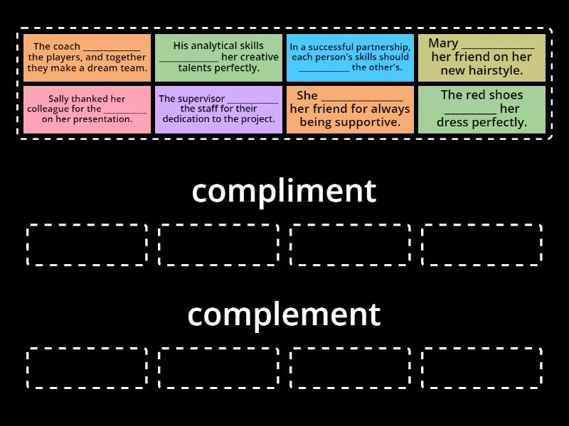 Compliment or complement? - Group sort
