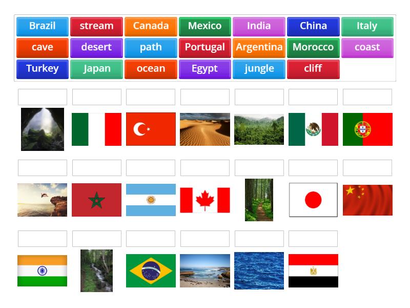 Susi - English - Unit 9 - Countries/Places - Match up