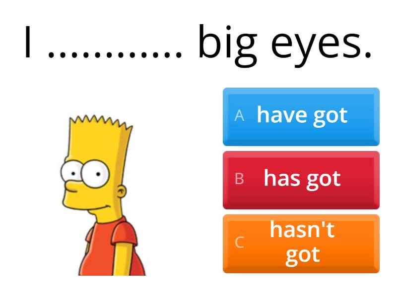 Have/haven't/has/hasn't got? - Quiz