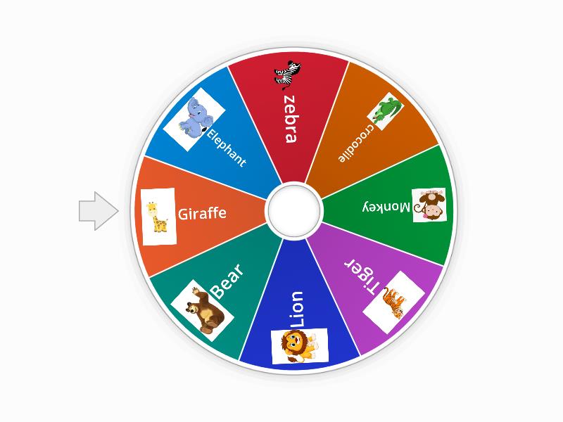 Wild animals - Spin the wheel