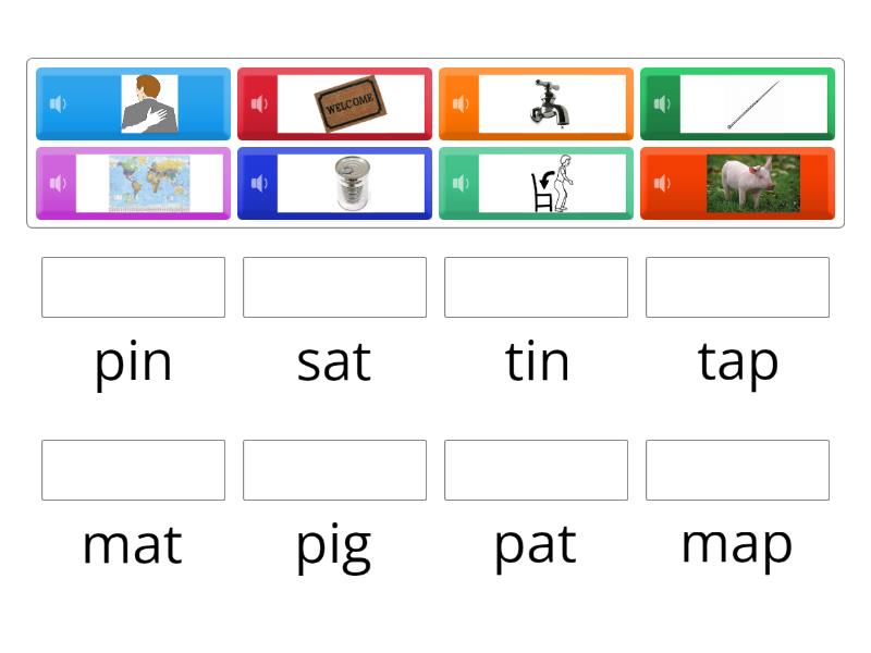 CVC Phonics match - Match up