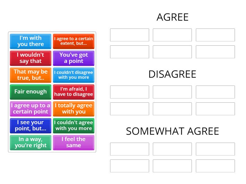 Agree/disagree - Group sort