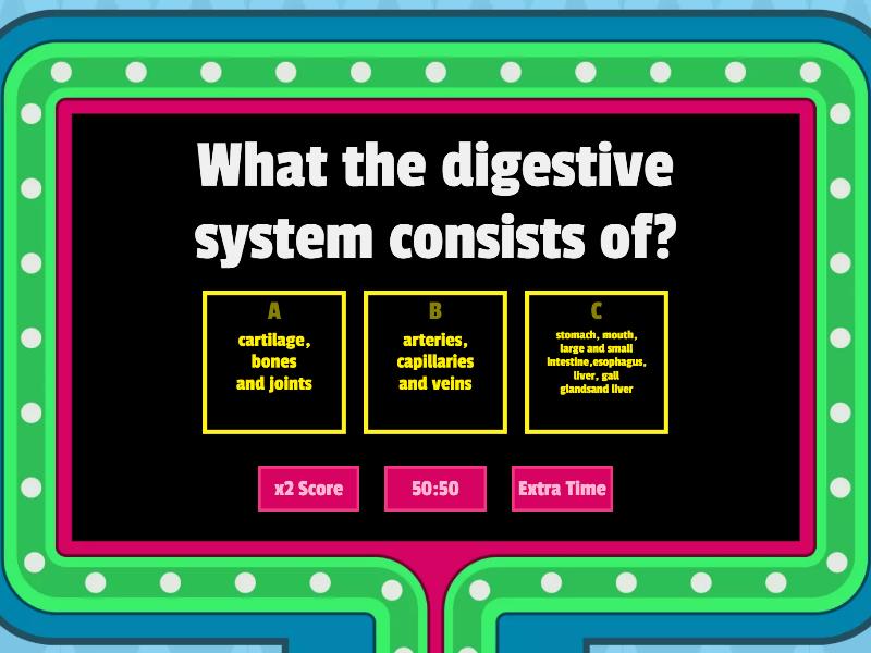 The Digestive System game - Concurso de preguntas