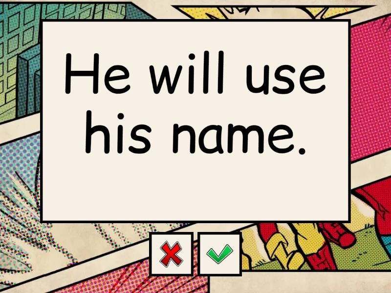 I will use my name. to use one's name - Flash cards