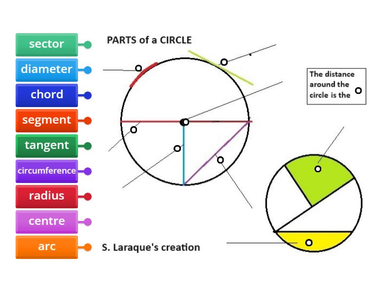PARTS OF A CIRCLE - Labelled diagram