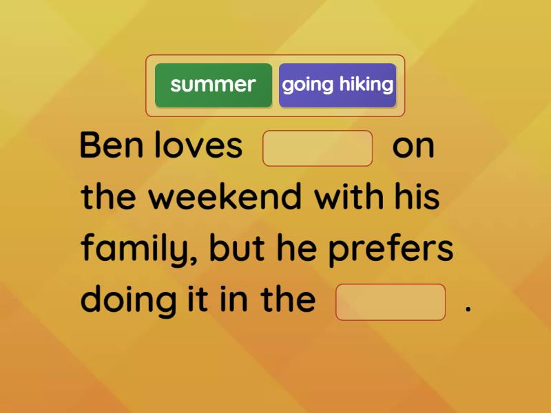Hobbies worksheet - Complete the sentence