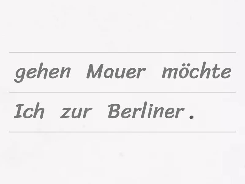 Modalverben - Wortordnung (word order) - Unjumble