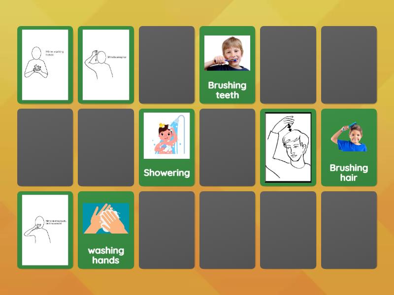 Personal Hygiene - Matching pairs