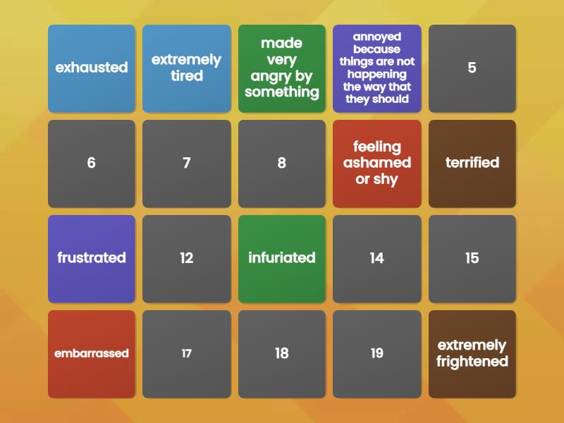 9B - NEF Up-Int - U5 - Adjectives from verbs - Matching pairs