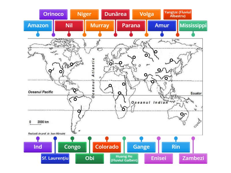 Principalele fluvii ale Terrei - Labelled diagram