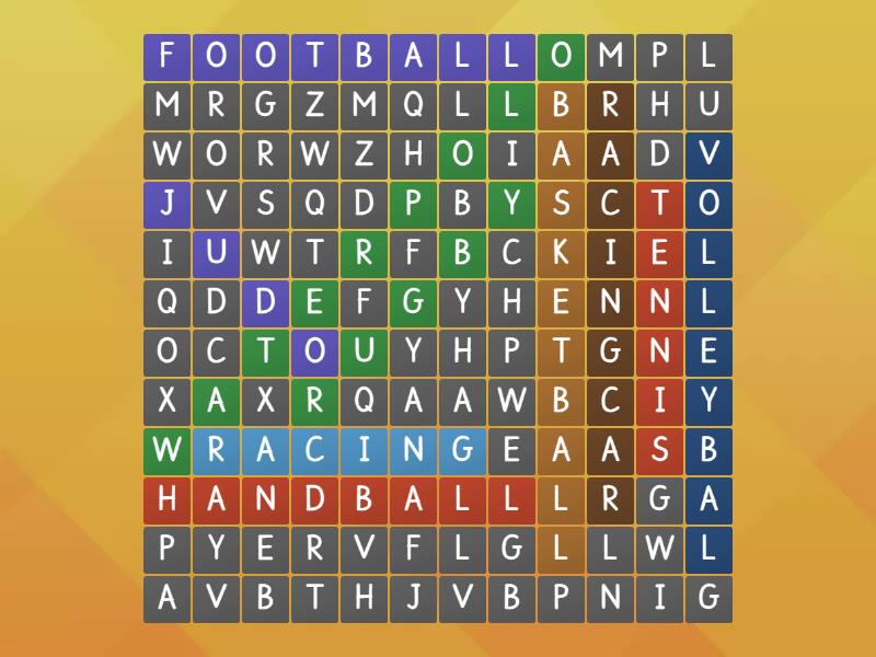 sports - Wordsearch