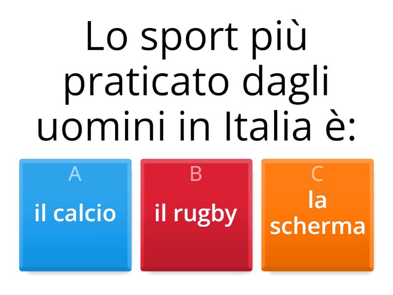 Gli sport in Italia - Quiz