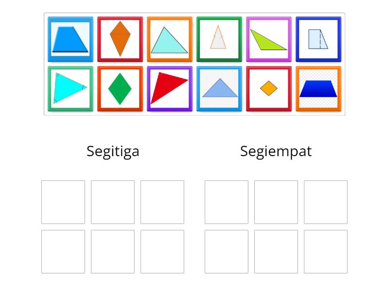 Mengelompokkan Segitiga dan Segiempat - Group sort