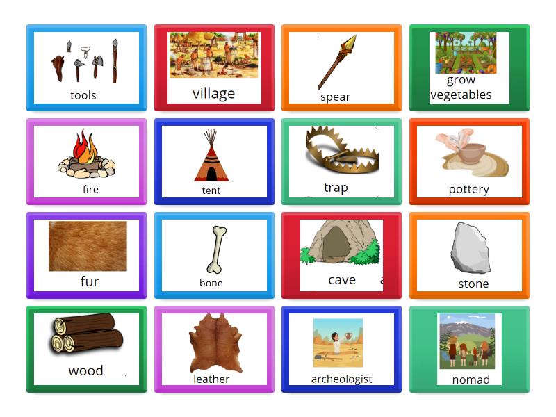 PREHISTORY VOCABULARY - Flip tiles