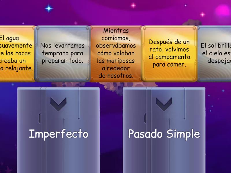 Imperfecto vs Pasado Simple - Speed sorting