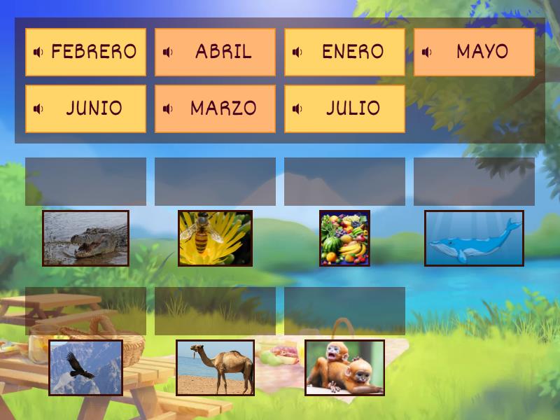 LOS MESES DEL AÑO - Match up