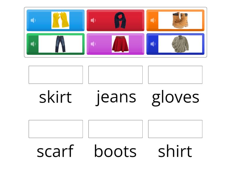 FF2 unit 11 clothes words - Match up