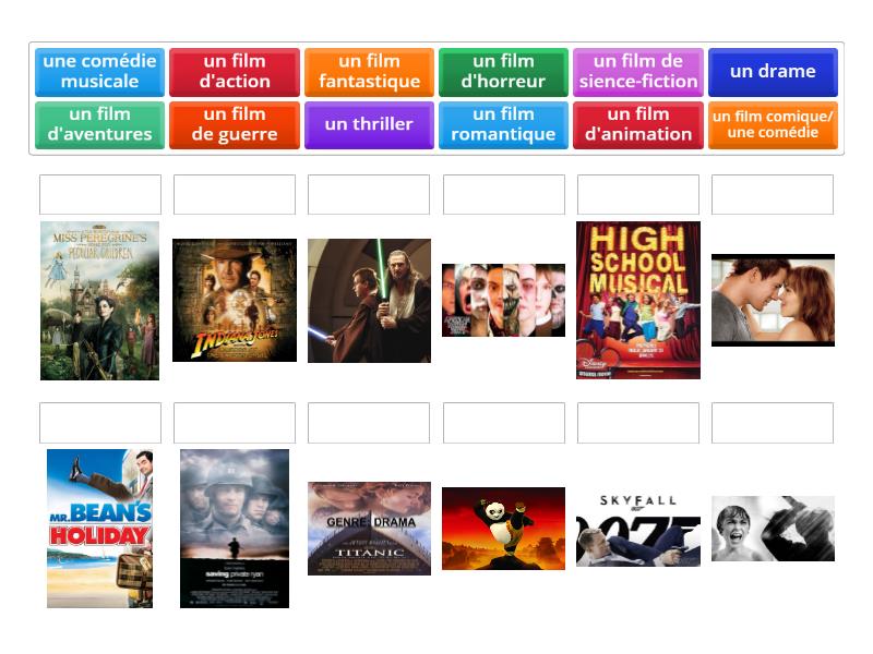 Le genre des films - Match up