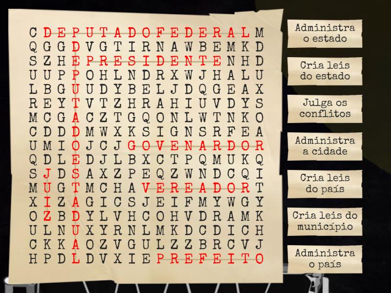Os três poderes - 2.1 - Wordsearch
