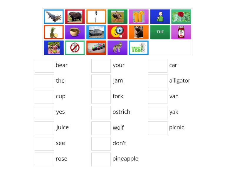 Oxford Phonics Reader 1 "The picnic" - Match up