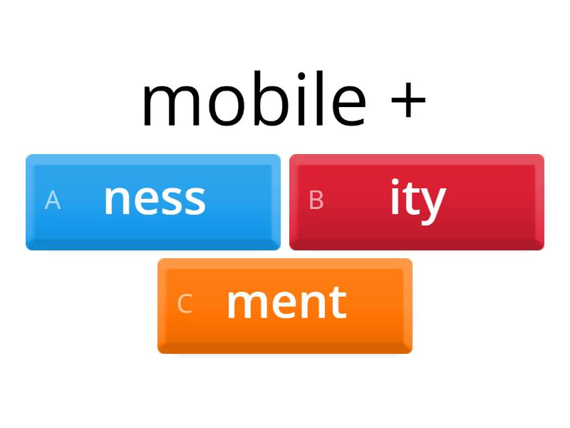 2B: word formation: Choose the correct suffix: - Quiz