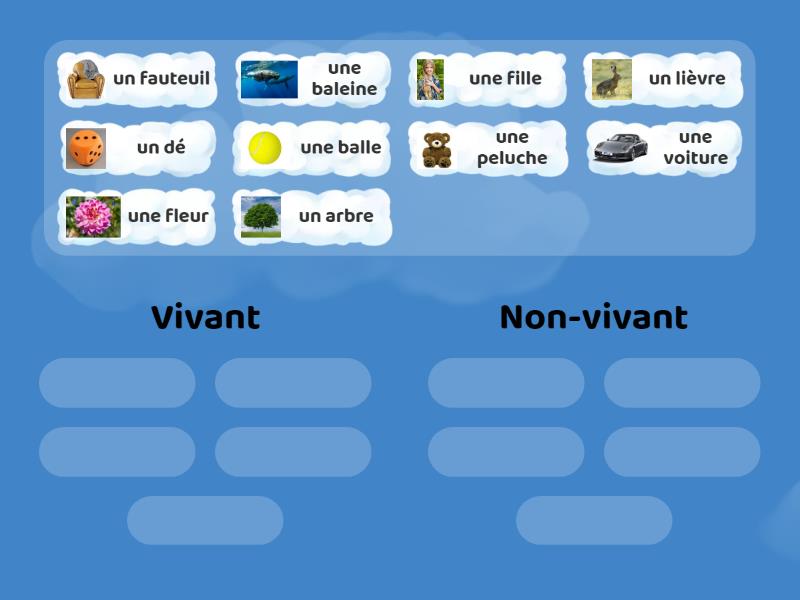 CP - Classer vivant ou non-vivant - Group sort
