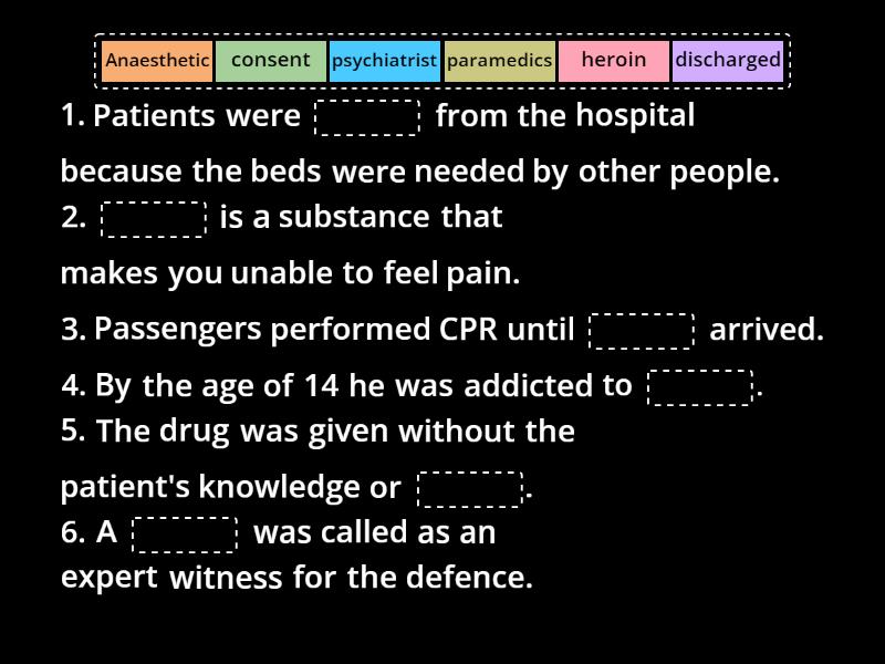 medical4 - Complete the sentence