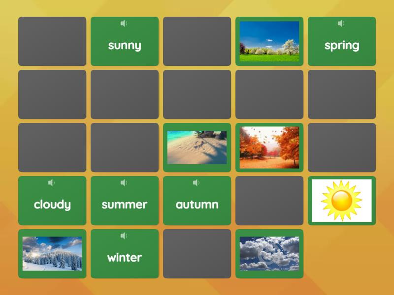 Seasons and Weather - Matching pairs