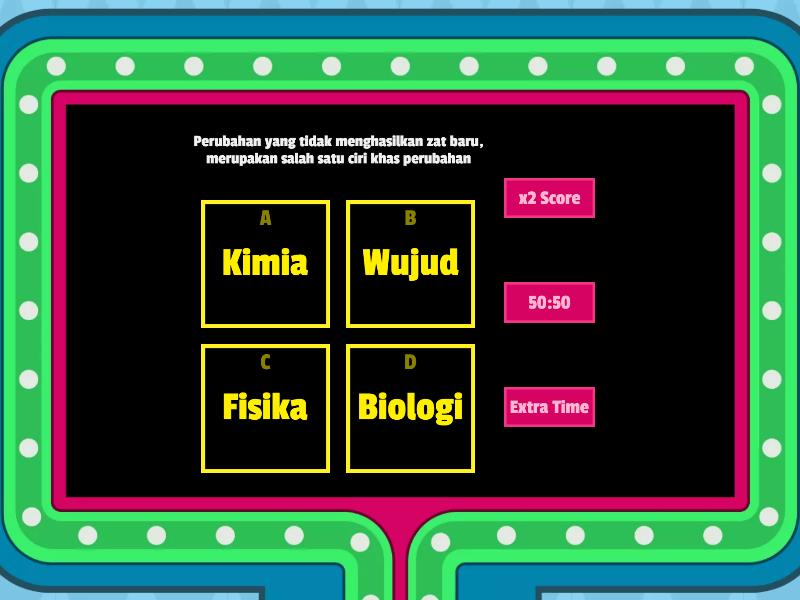 soal perubahan fisika dan kimia - Gameshow quiz