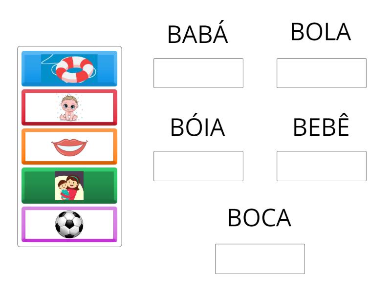 SÍLABAS SIMPLES - B - Group sort