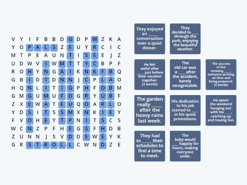 Friendship B2 Vocabulary Revision - Wordsearch