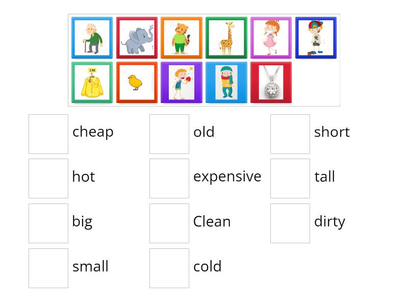 Matching adjectives - Match up