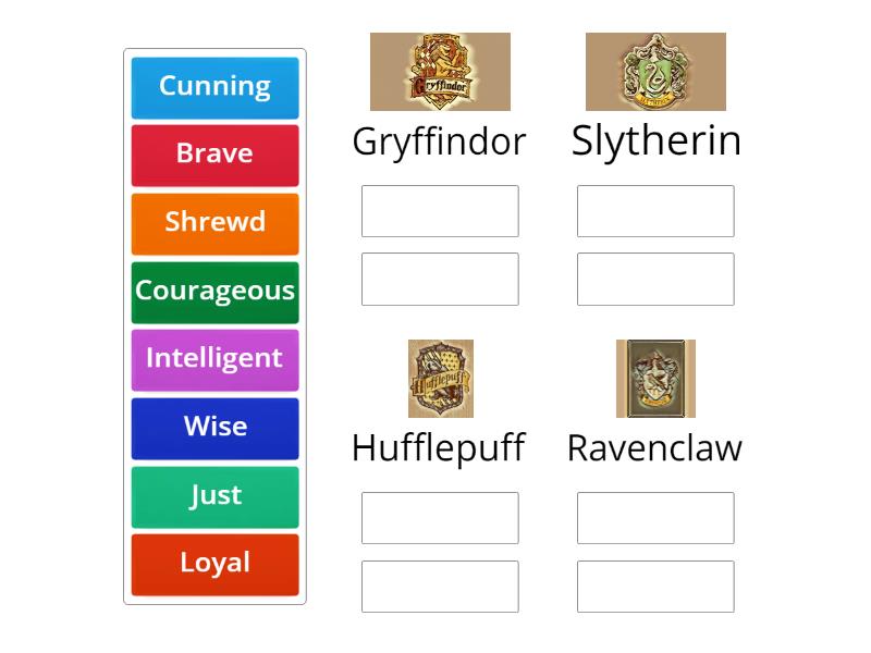 Hogwarts Houses - Group sort