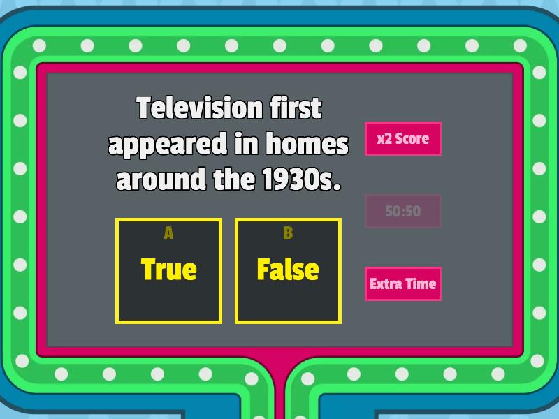 The History of Television - Gameshow quiz