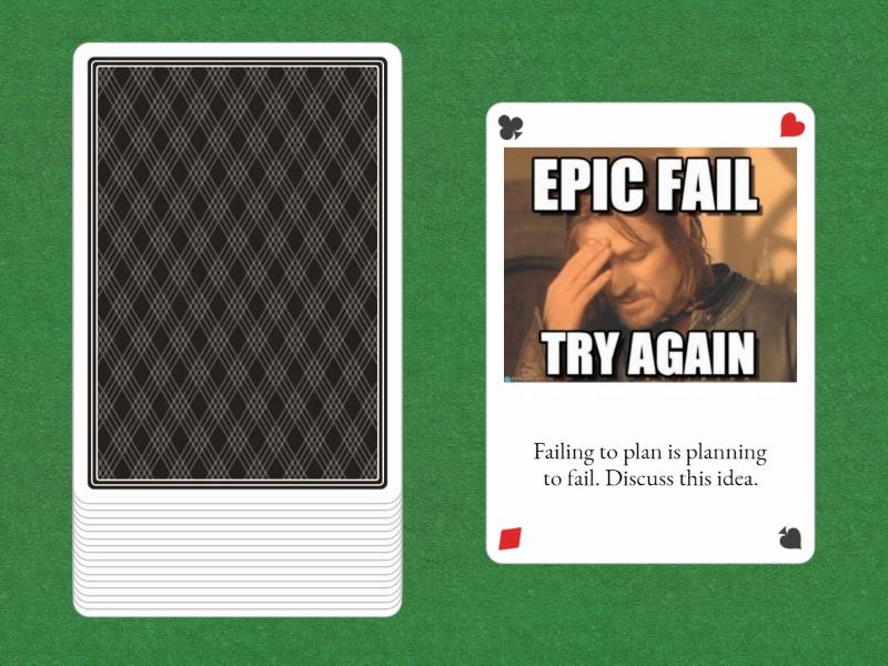 INT W6 - 'MAKING PLANS' - CONNECTION. - Speaking cards